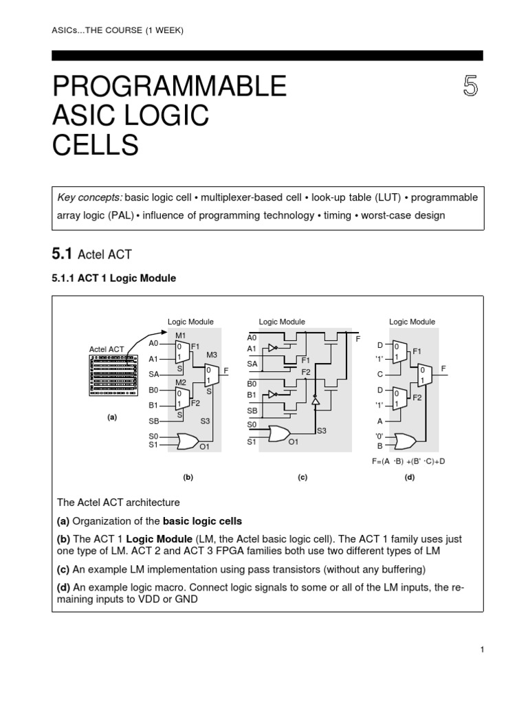 Programmable Asic Logic Cells 5: Actel ACT | PDF