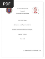 Triptico Programacion Lineal | PDF | Programación lineal