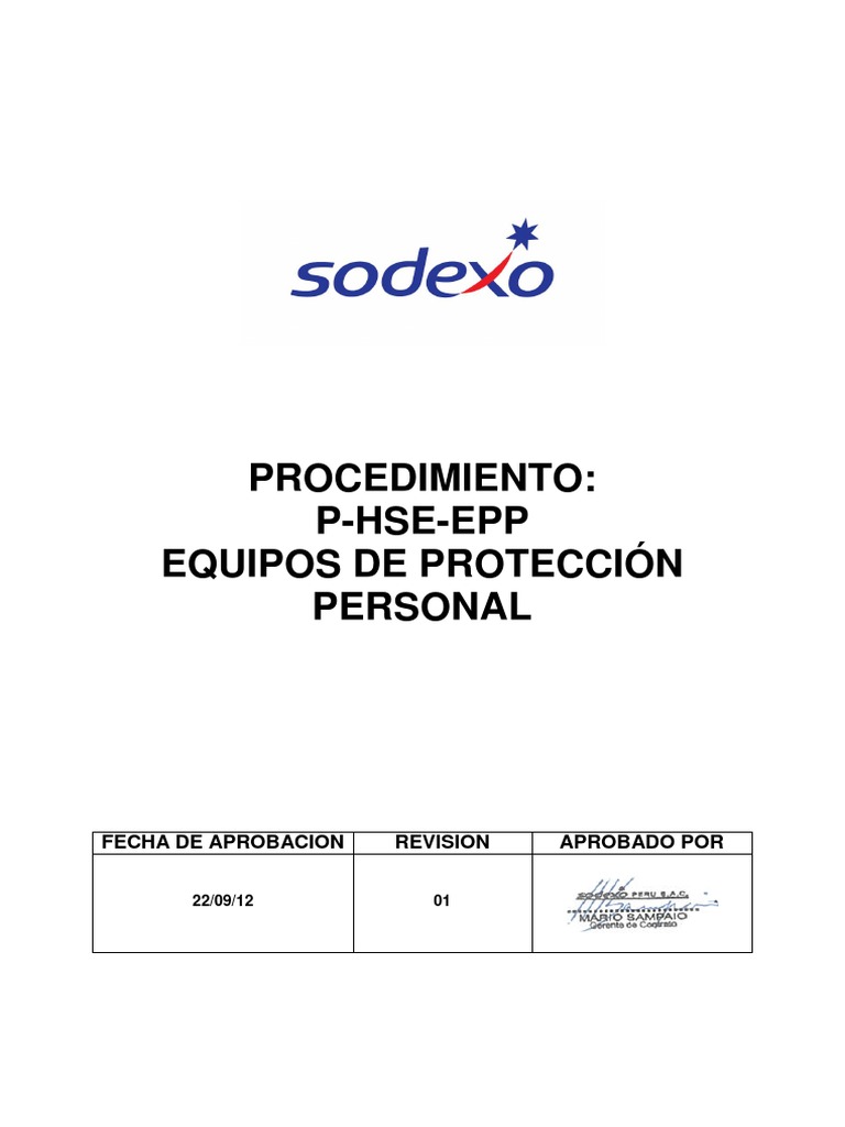 P-HSE-EPP Equipos de Protección Personal. Rev. 01 | PDF | Guante ...