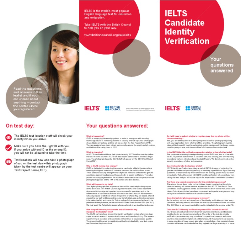 Ielts Candidate Identity Verification: Your Questions Answered | PDF ...