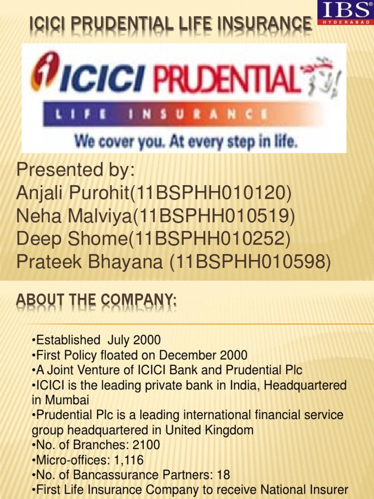 Overview of ICICI Prudential Life Insurance | PDF | Insurance ...