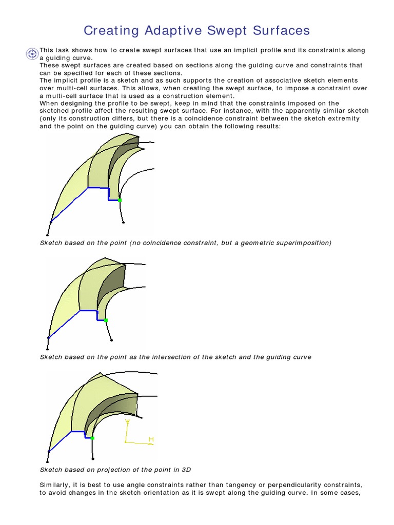 Creating Adaptive Swept Surfaces PDF | PDF | Cartesian Coordinate ...