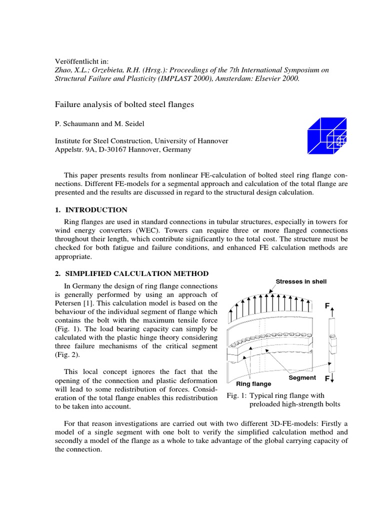 Failure Analysis of Bolted Steel Flanges PDF | PDF | Stress (Mechanics ...