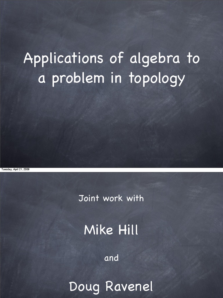 Algebra's Role in Topology Problems | PDF | Algebraic Topology | Algebra
