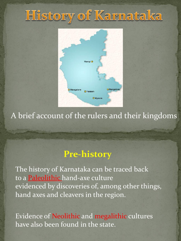 History Of Karnataka Kashinath States And Territories Of India