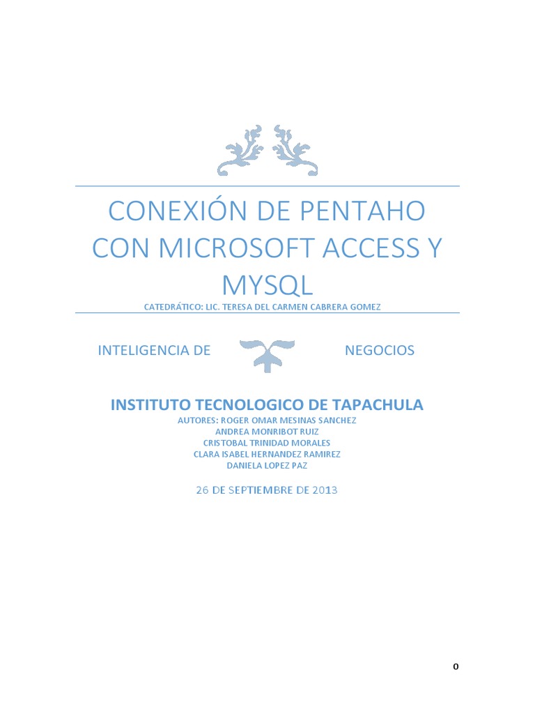 Conexión de Pentaho Con Microsoft Access y Mysql2 | PDF | Mi sql | Point and Click
