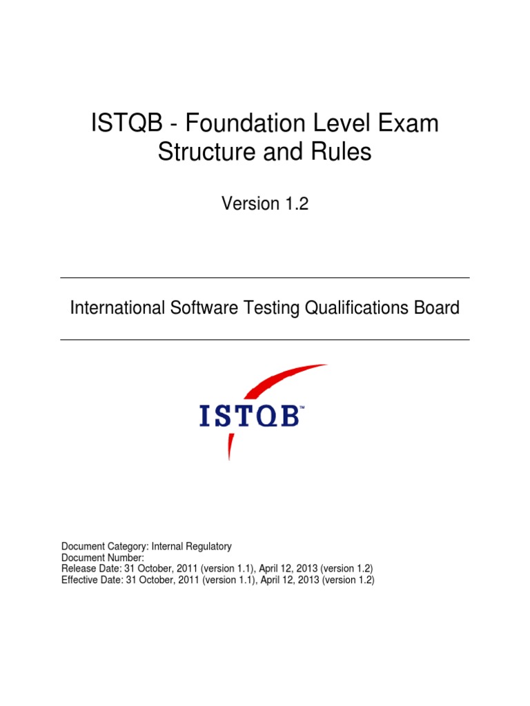 Istqb CTFL Exam Structure and Rules v1.2 | PDF | International Software ...