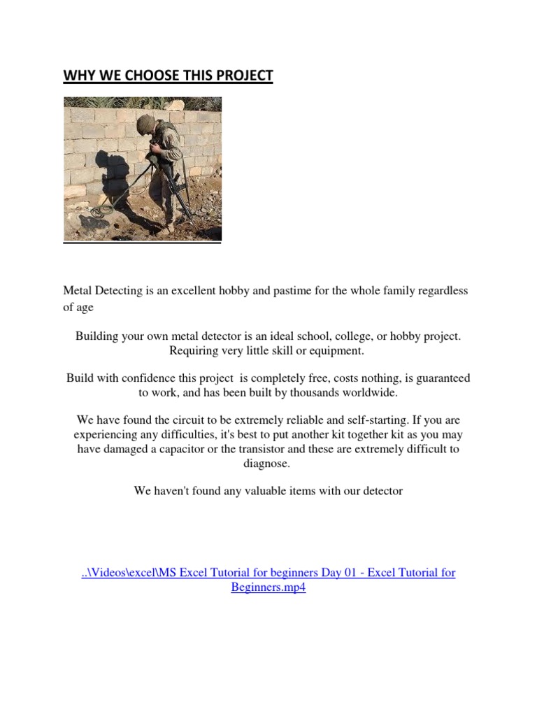 MY Mini Project | PDF | Metal Detector | Printed Circuit Board