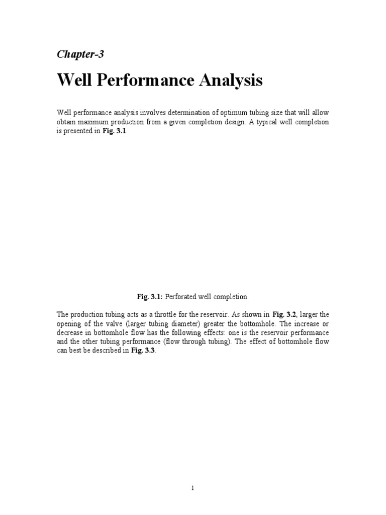 Well Completion and Stimulation - Chapter 3 Well Performance Analysis ...