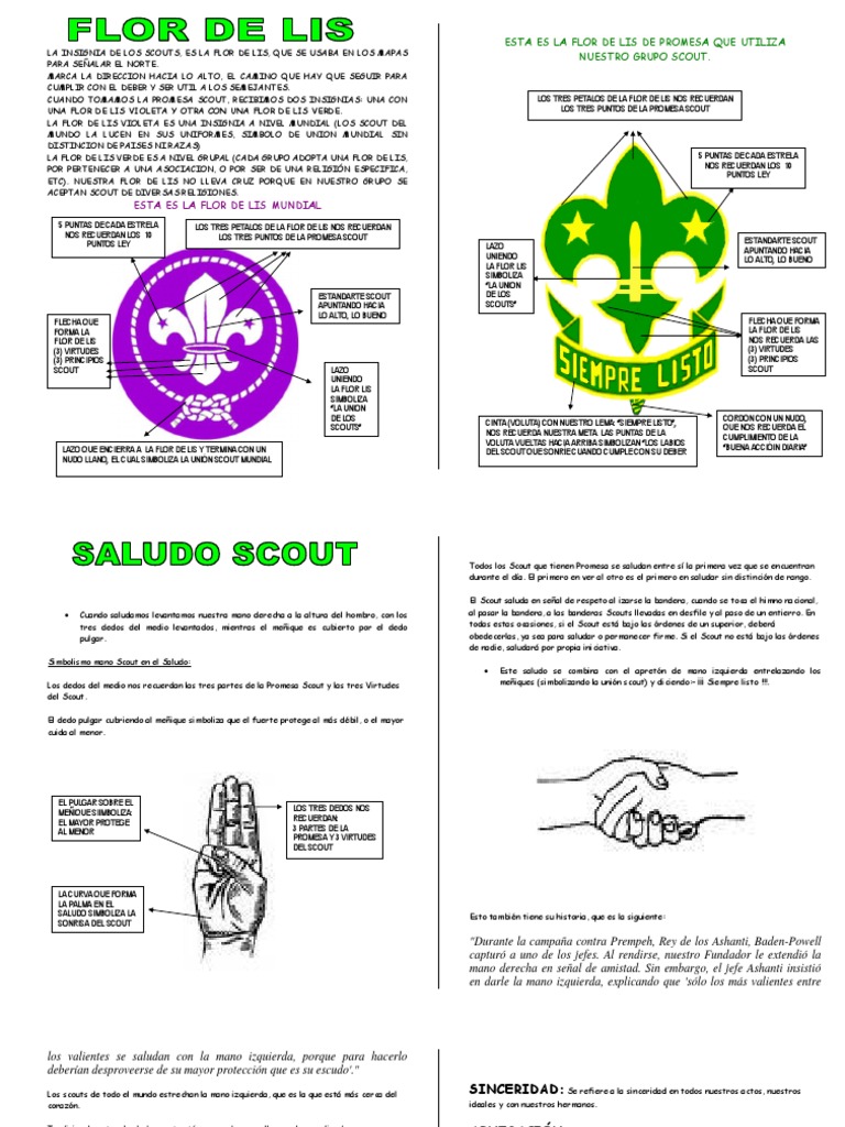 Significado Del Saludo Scout y Flor de Lis | PDF | Exploración