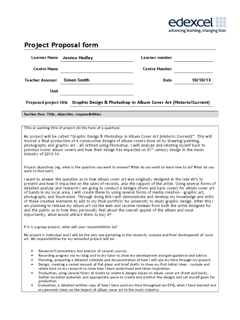 Project Proposal Formm | PDF | Graphics | Design