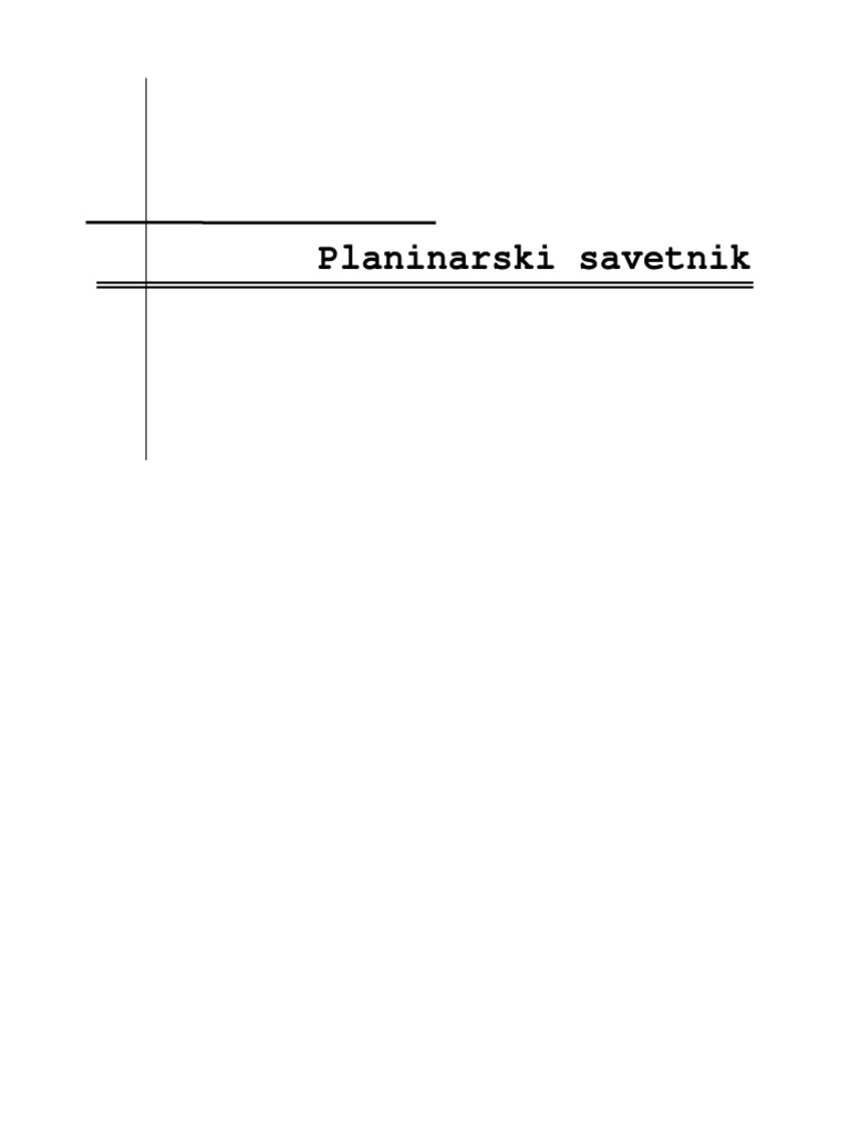 Planinarski Savetnik | PDF