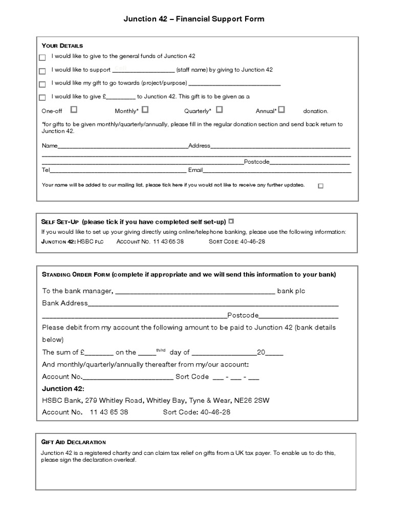 J42 General Support Form New | PDF | Taxes | Payments