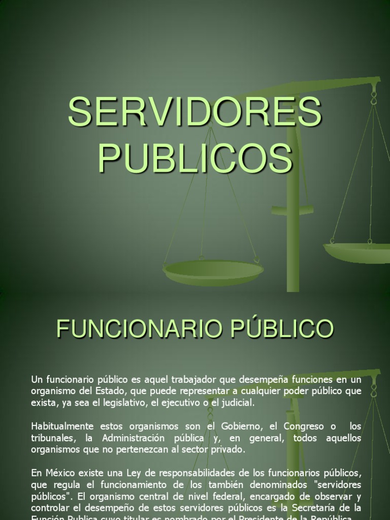 Servidores Publicos | PDF | Derecho laboral | Estado (política)