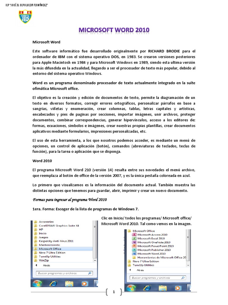 Microsoft Word 2010 | PDF | Microsoft | Microsoft Word