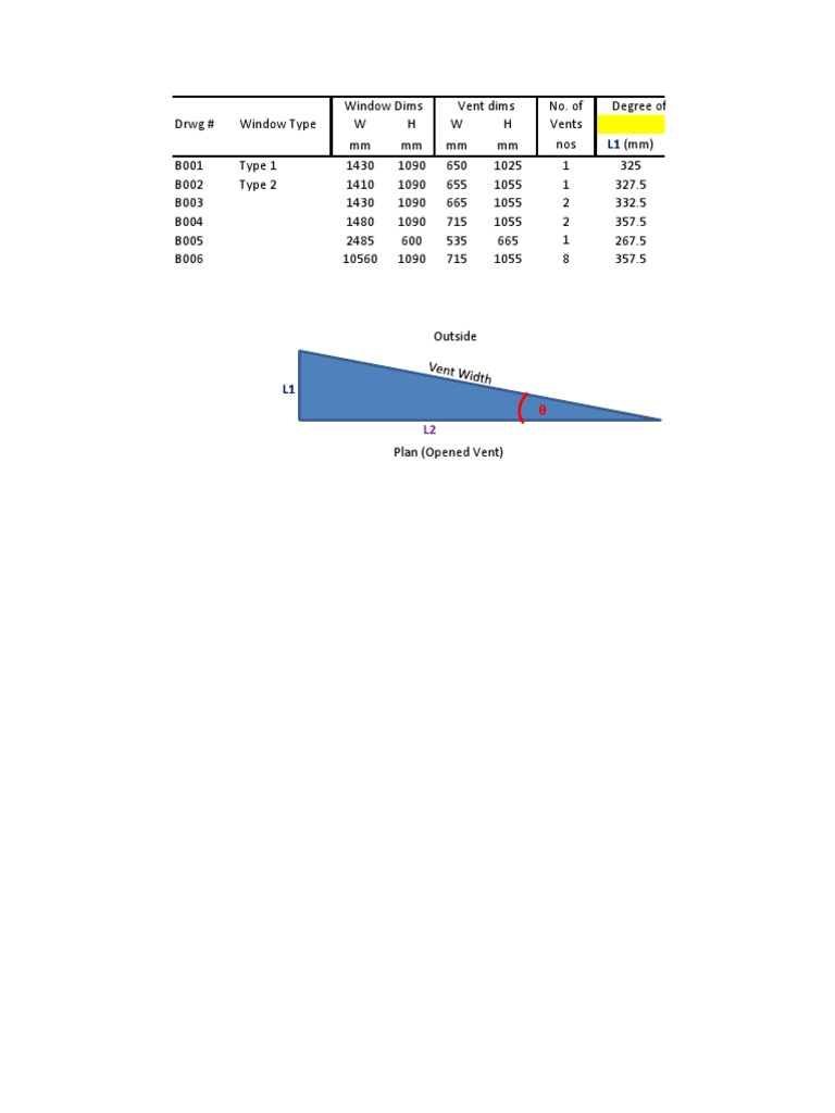 Window Free Area Calculation | PDF