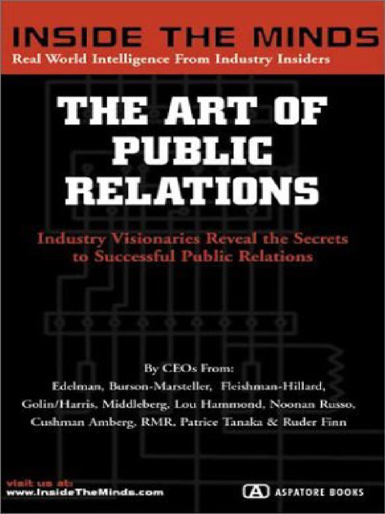 Aspatore Books,.Inside The Minds - The Art of Public Relations ...