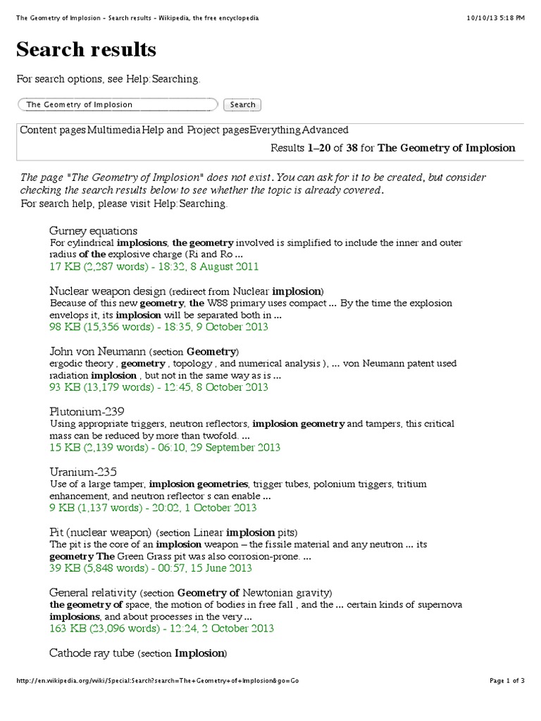 The Geometry of Implosion - Search Results - Wikipedia, The Free ...