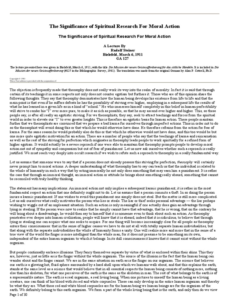 Significance For Moral Action 15 | PDF | Thought | Reason