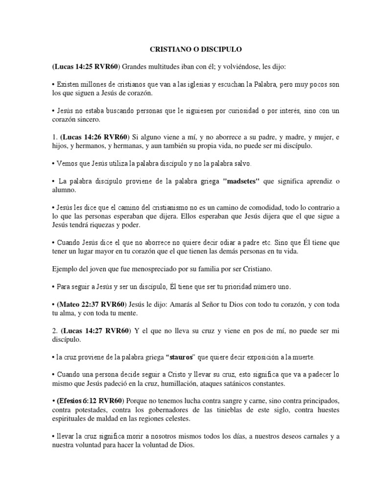 Cristiano o Discipulo | PDF | Cristo (título) | Jesús