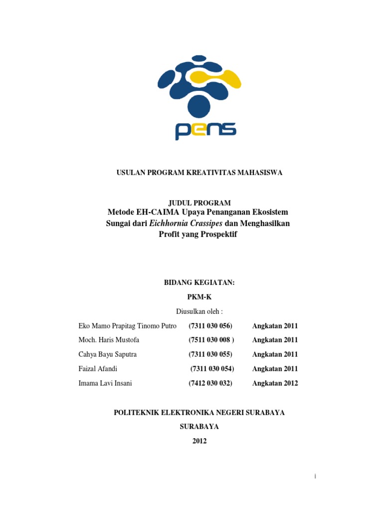 Contoh PKM-K | PDF | Kesehatan Holistik