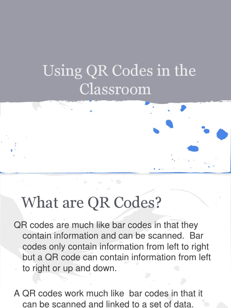QR Codes in The Classroom | PDF | Qr Code | Barcode