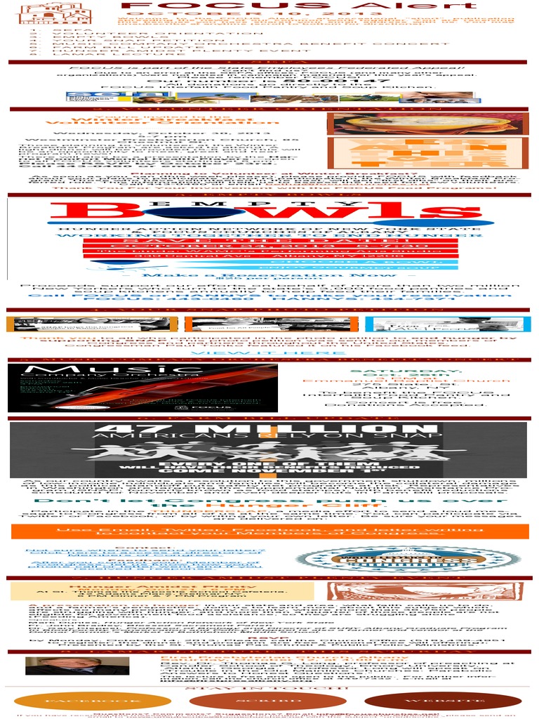 FOCUS Alert - October 10 2013 | PDF | Supplemental Nutrition Assistance ...