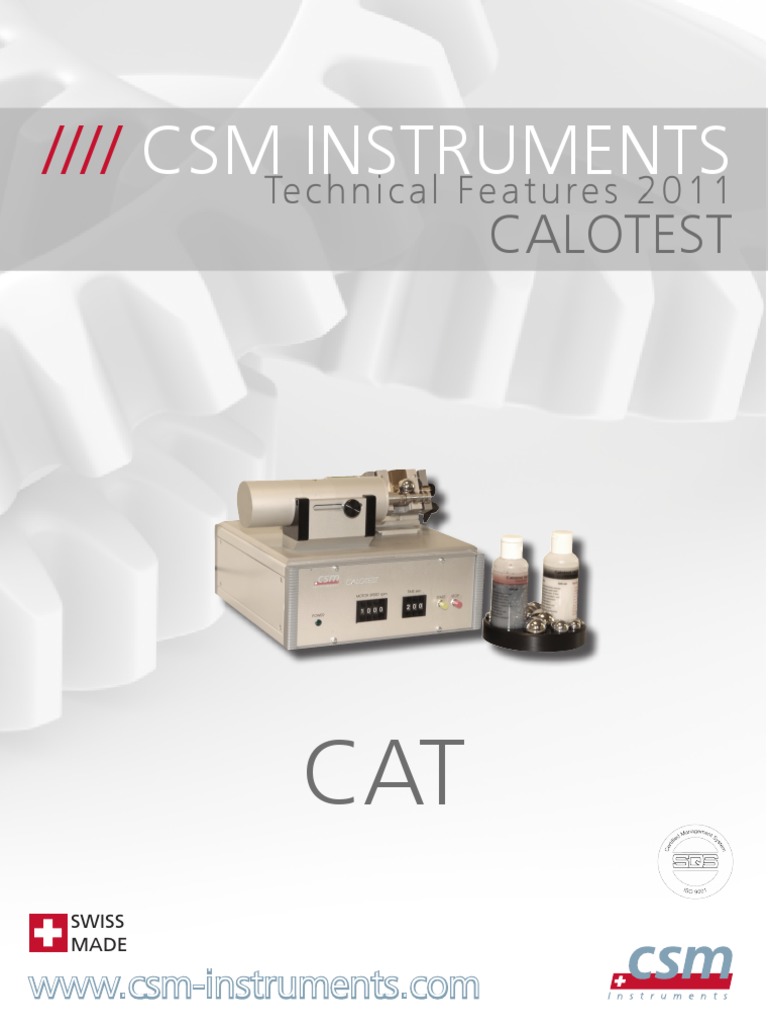 Calotest Brochure | PDF | Sphere | Microscope