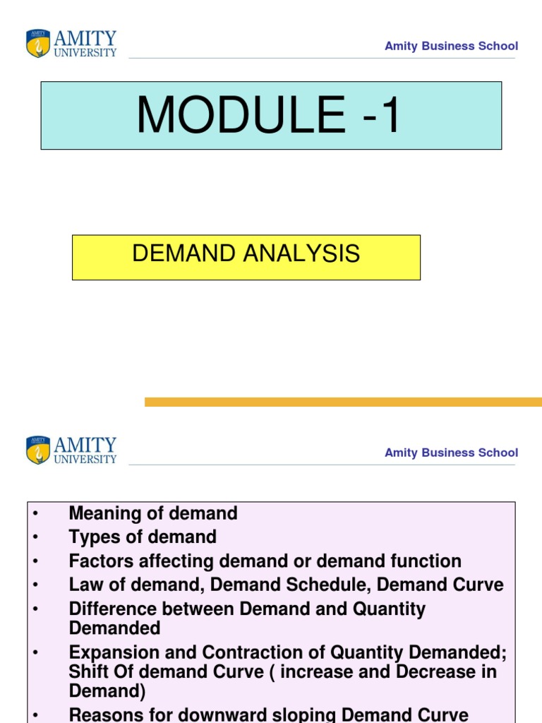 Module - 1: Demand Analysis | PDF | Demand | Demand Curve