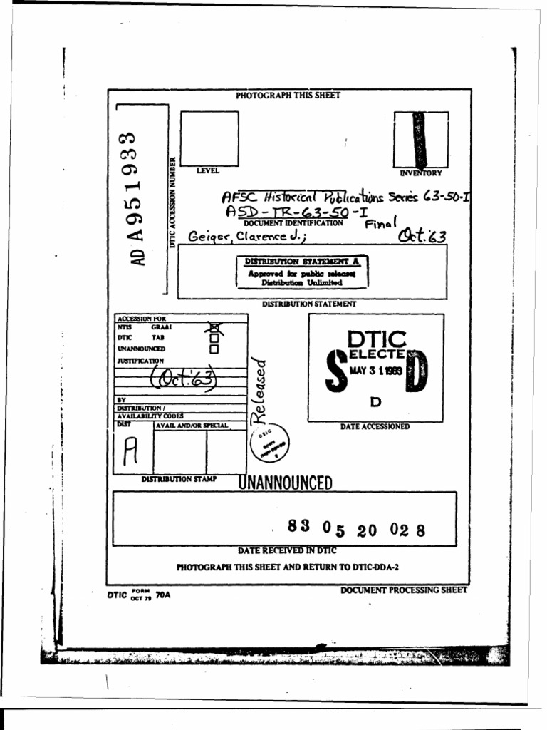 USAF History of The X-20A Dyna Soar 1963 | PDF | Rocket | Aerospace ...