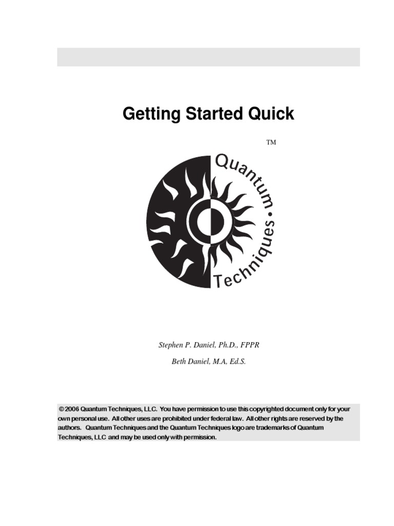 Quantum Technique Getting Started Quick | PDF | Pancake | Cakes
