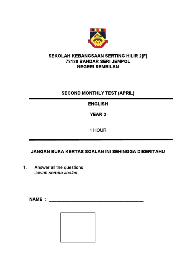 Bi Year 3 - April 2011 | PDF