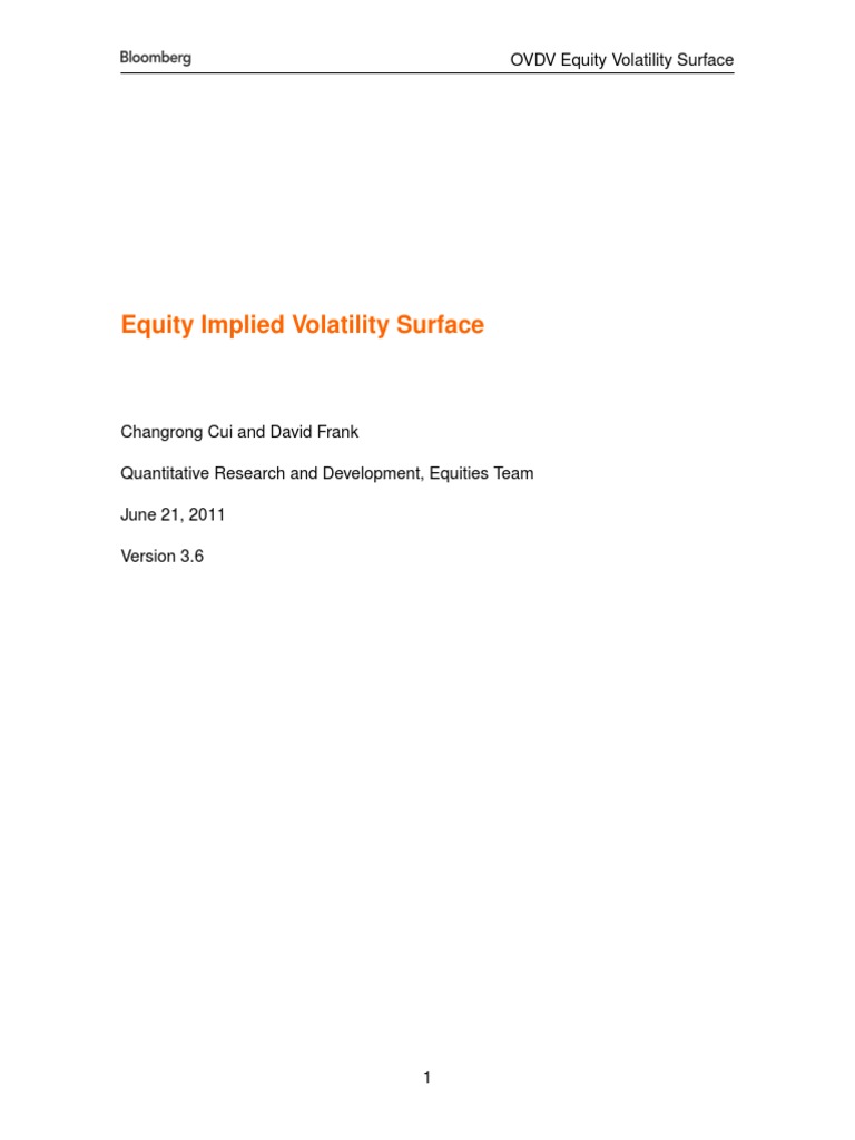 Implied Vol Surface | PDF | Implied Volatility | Moneyness