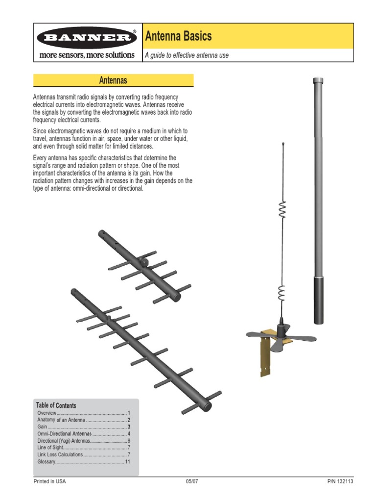 Antenna Basics: Antennas | PDF | Signal To Noise Ratio | Antenna (Radio)