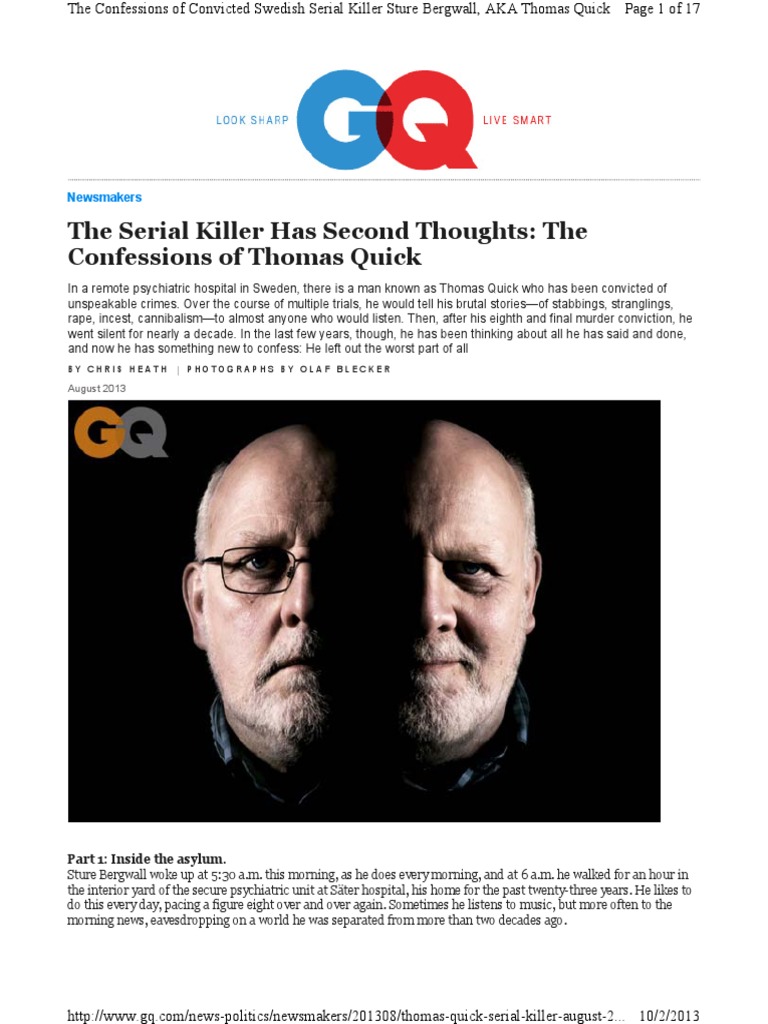 The Serial Killer Has Second Thoughts: The Confessions of Thomas Quick ...