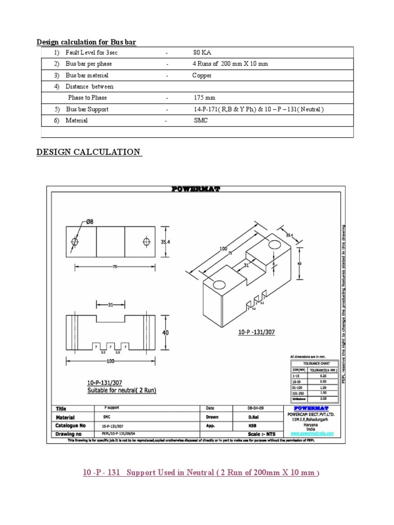 Design Calculation Bus Bar | PDF | Strength Of Materials | Electromagnetism