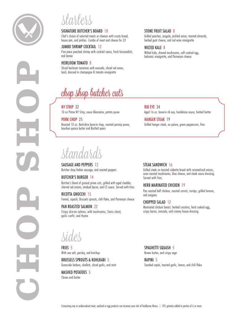 Chop Shop Menu Final 10-9 | PDF