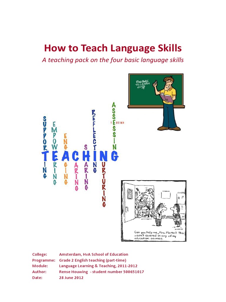 How to Teach Language Skills - A Teaching Pack on the Four Basic ...