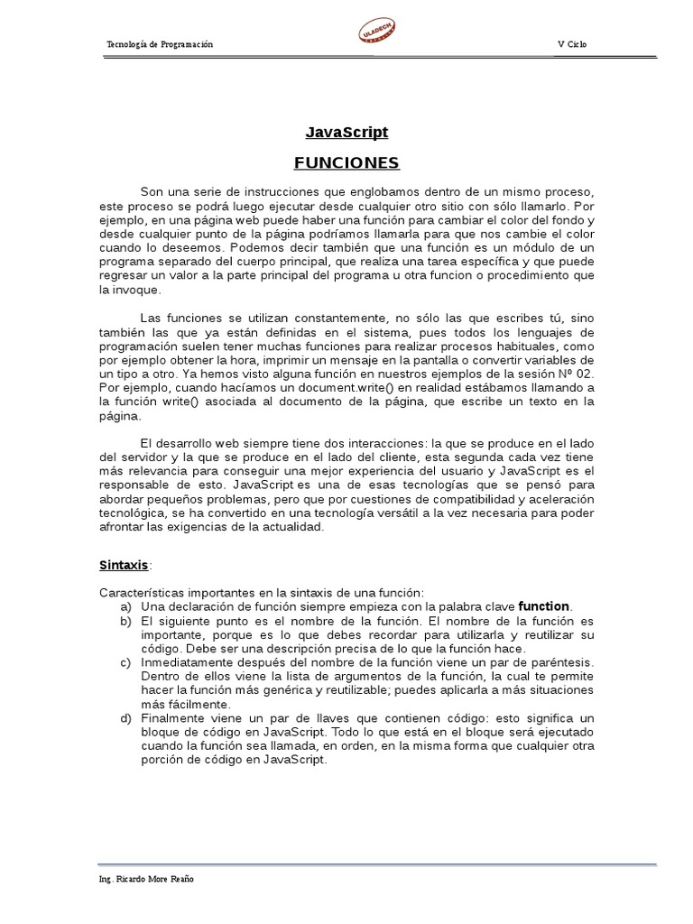 Guía completa sobre funciones en JavaScript: sintaxis, uso y ejemplos ...