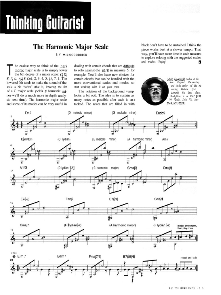 The Harmonic Major Scale | PDF | Teaching Methods & Materials