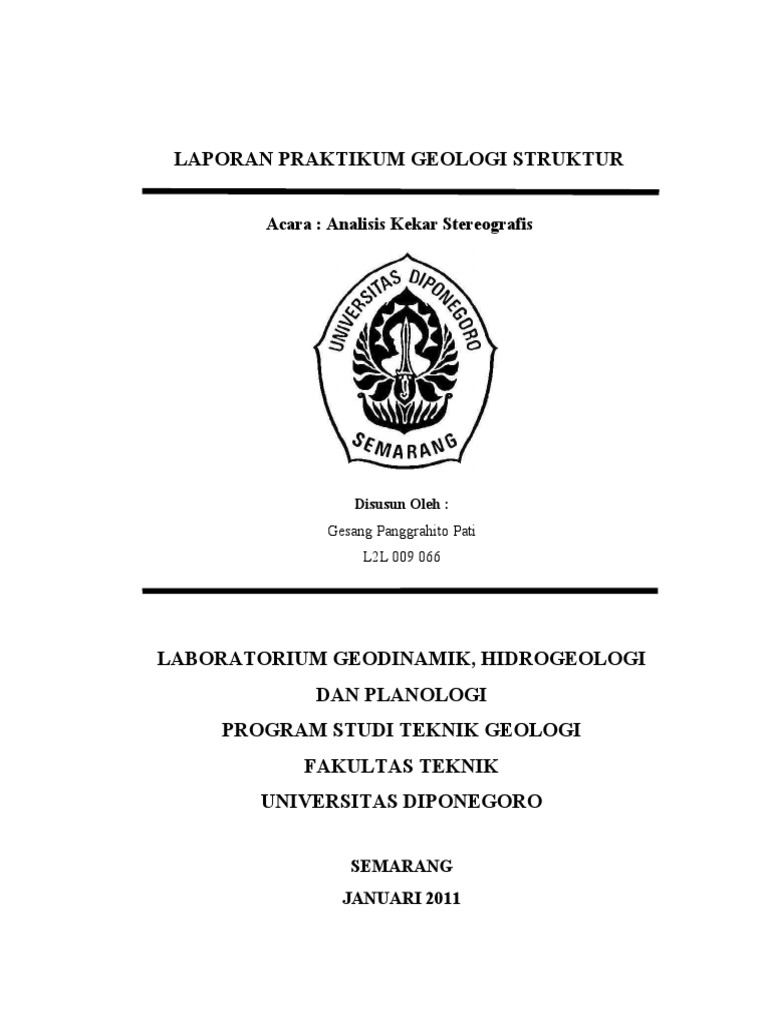 Cover Laporan Praktikum Geologi Struktur | PDF