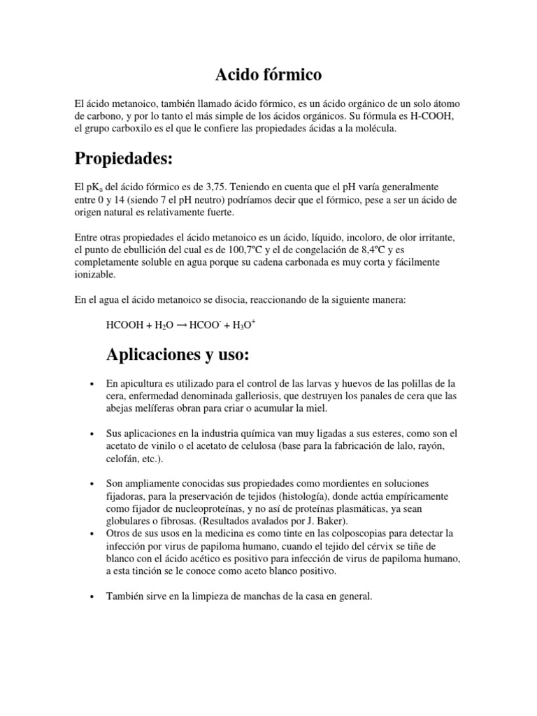 Acido fórmico
