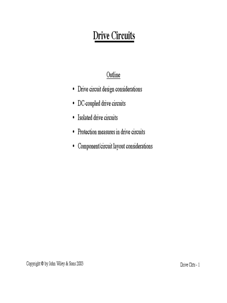 Power Electronics Drive Circuit | PDF