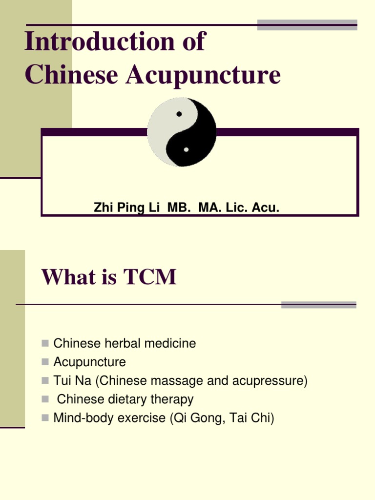 Acupuncture Lecture 1 | PDF | Acupuncture | Traditional Chinese Medicine