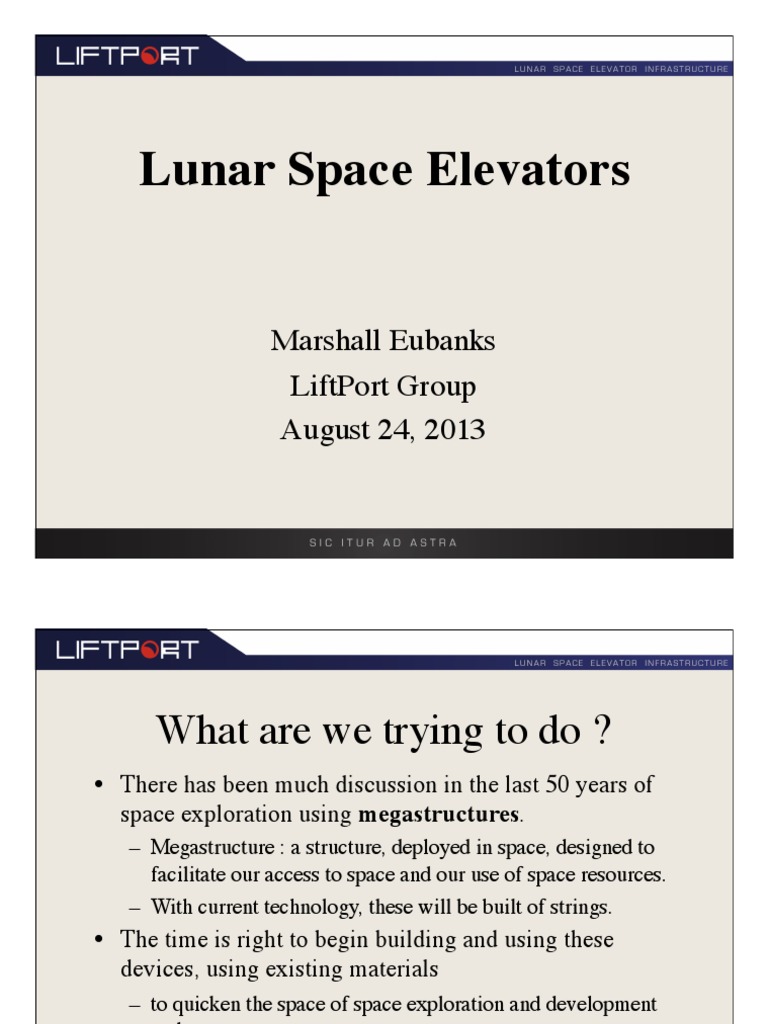 Lunar Space Elevators | PDF | Moon | Astronautics