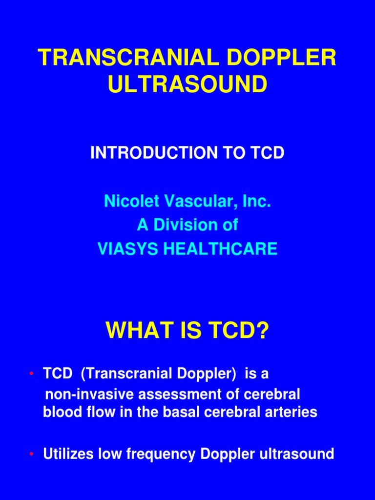 Another Introduction To TCD | PDF | Embolism | Stroke