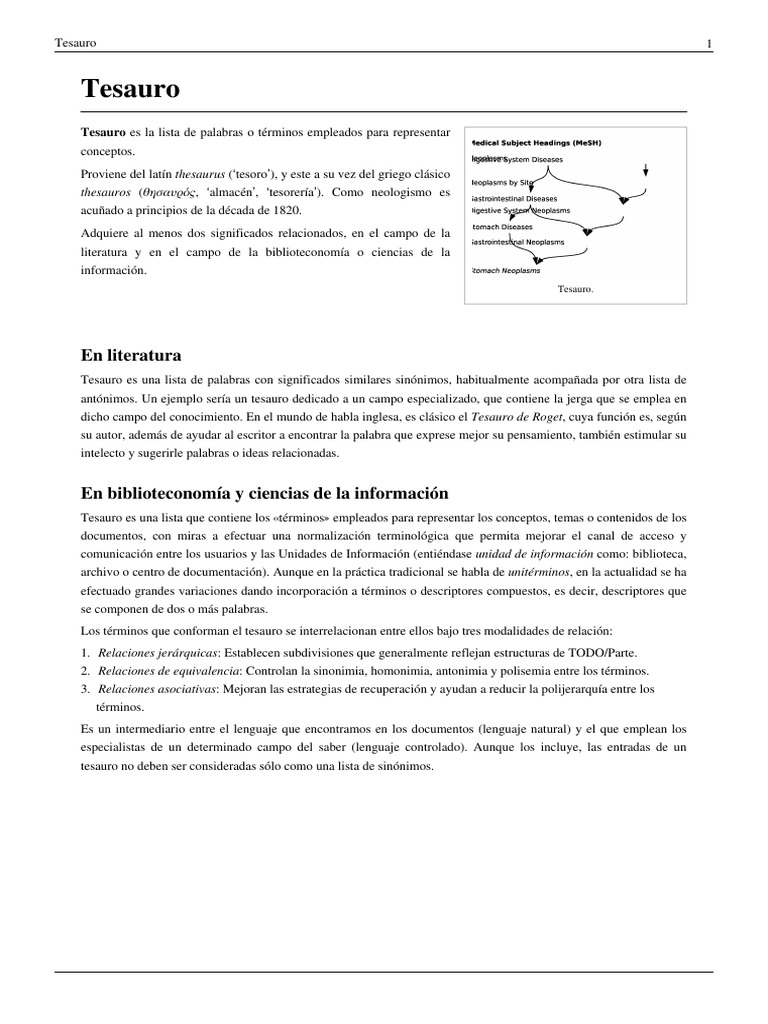 Tesauro | PDF | Lexicología | Referencia