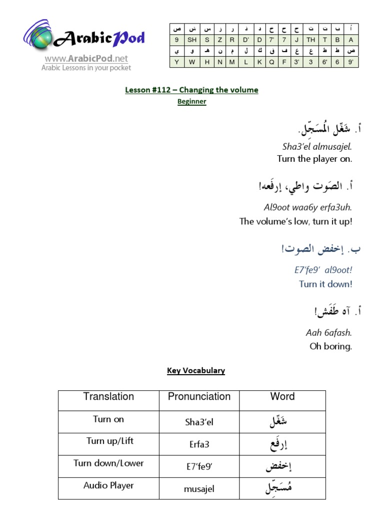112 ArabicPod A | PDF