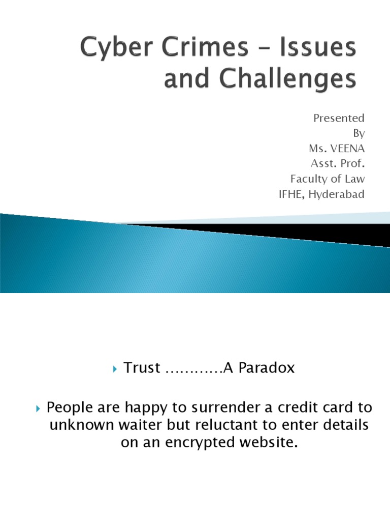 Cyber Crimes-Issues and Challenges | PDF | Computer Virus | Cybercrime