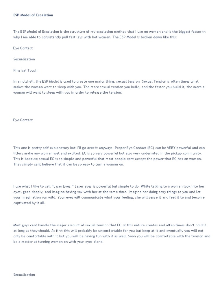 The ESP Model of Escalation | PDF